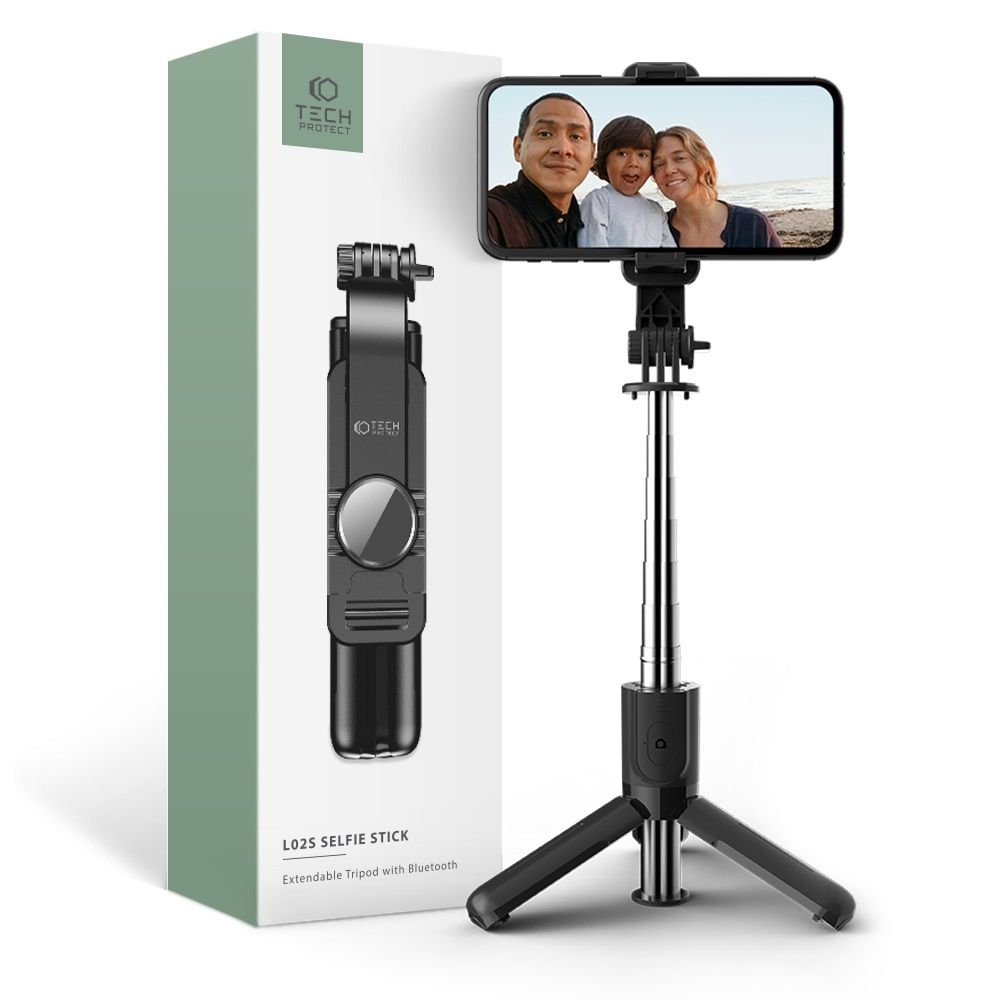 Tech-Protect L02S tripod selfie bot fekete - SmartDiszkont
